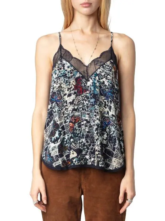 Zadig&Voltaire Christy Soft Butterflies Camisole - Encre