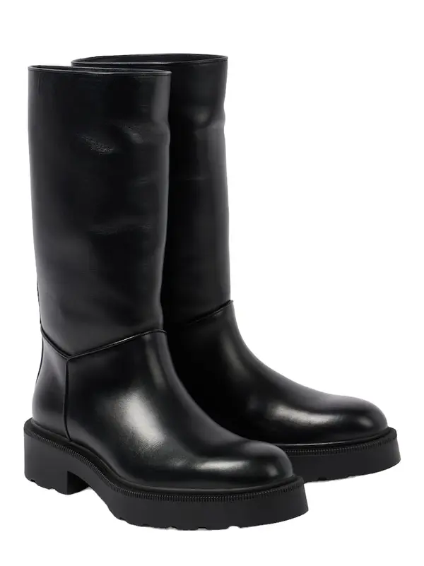THE ROW Nobilis Tr Leather Boots - Black