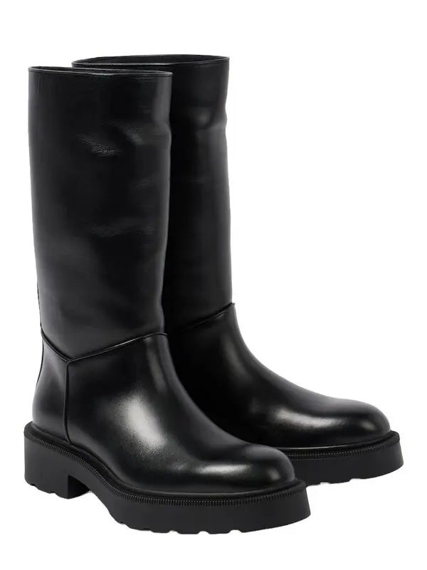 THE ROW Nobilis Tr Leather Boots - Black