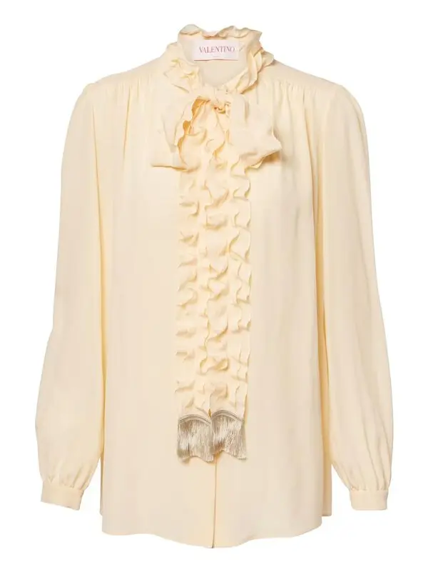 Valentino Garavani Crêpe De Chine Shirt - Beige