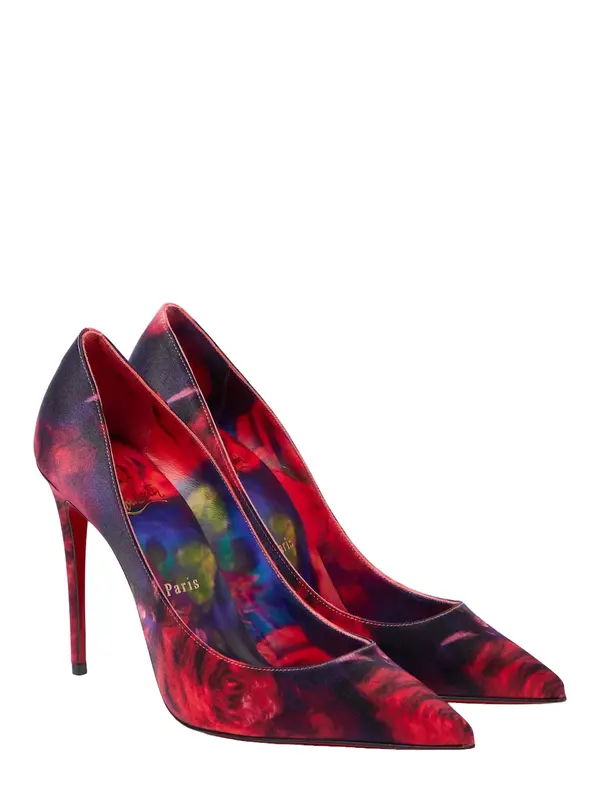 CHRISTIAN LOUBOUTIN Kate 100 Floral Pumps - Multicoloured