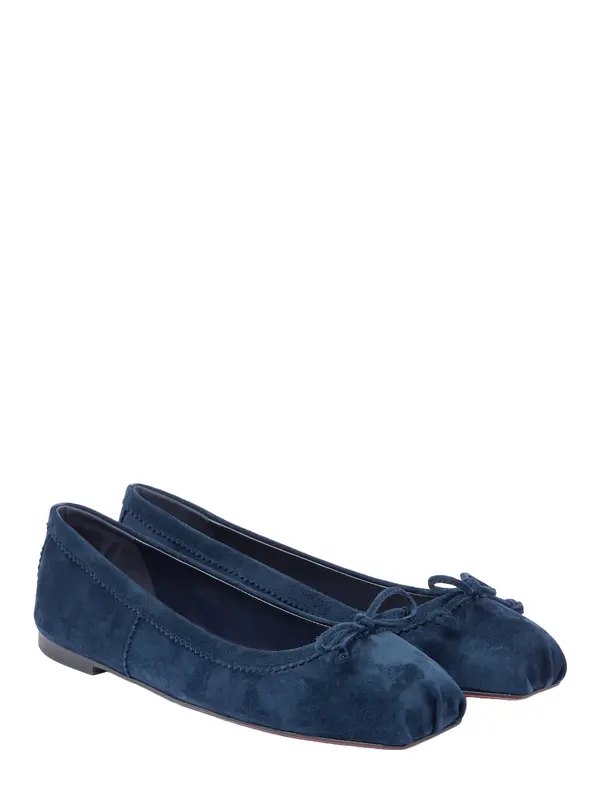 CHRISTIAN LOUBOUTIN Mamadrague Suede Ballet Flats - Blue
