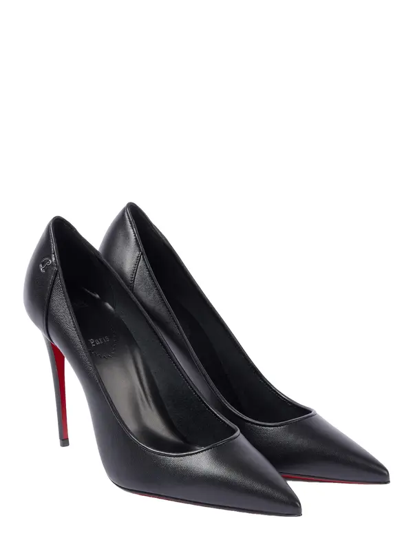 CHRISTIAN LOUBOUTIN Sporty Kate 100 Leather Pumps - Black