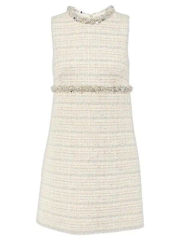Valentino Garavani Embellished Tweed Mini Dress - Multicoloured