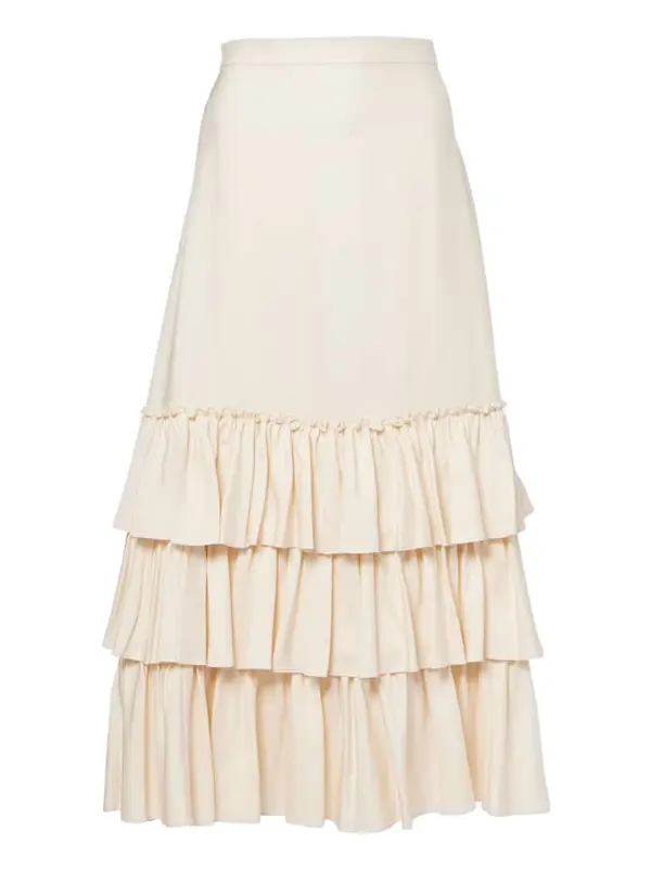 Valentino Garavani Ruffled Maxi Skirt - Beige