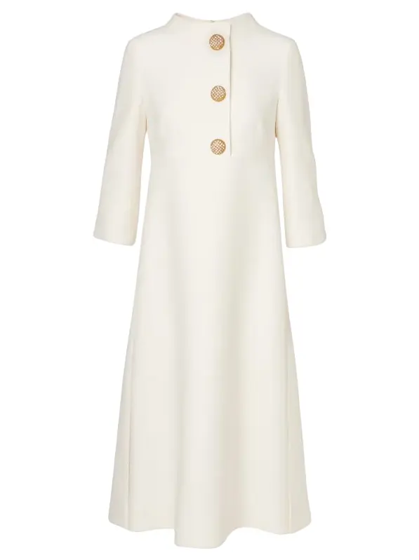 Valentino Garavani Crepe Couture Midi Dress - White