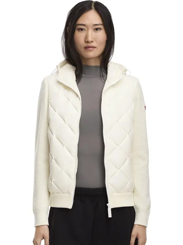 Canada Goose Hybridge Quilted Knit Hooded Jacket - Cottongrass