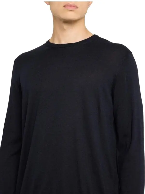 Giorgio Armani Apos;s Silk-cotton Crew Sweater - Blue