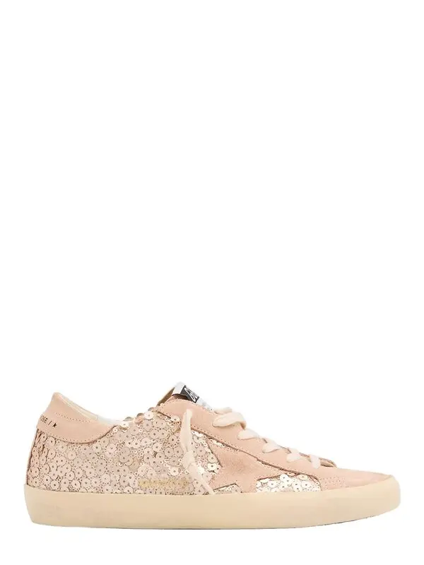 Golden Goose Super-star Sequin Suede Sneakers - Light Pinklight Beige