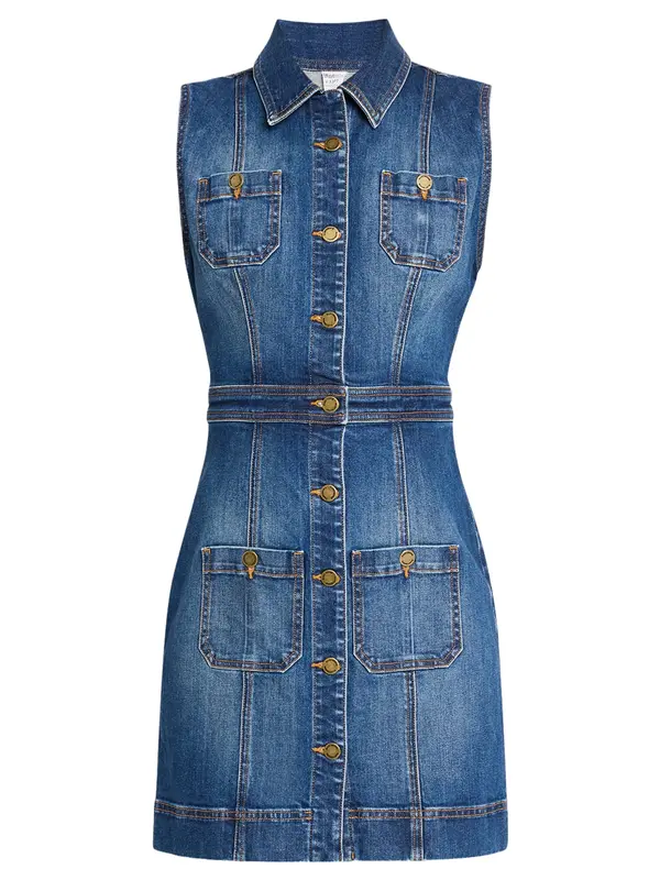 Ramy Brook Katalina Denim Mini Dress - Medium Wash