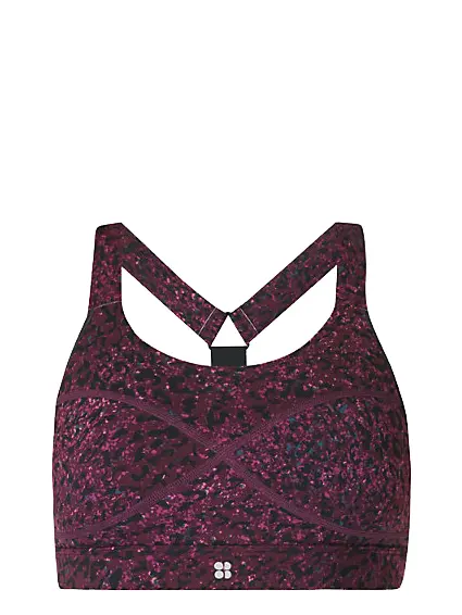 Sweaty Betty Power Medium-impact Stretch-woven Sports Bra - Purple Dragonfly