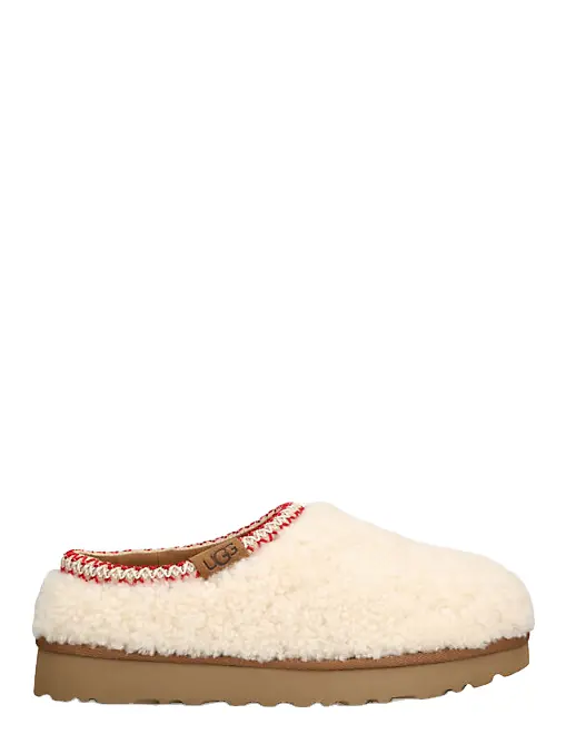 UGG Tasman Maxi Curly Sheepskin Slippers - Cream