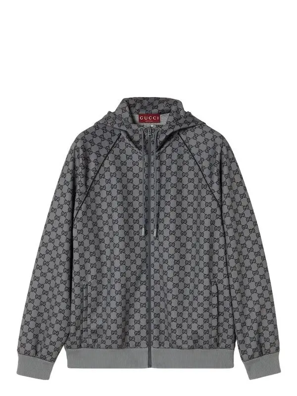Gucci Gg Neoprene Zip Jacket - Grey