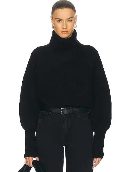 GRLFRND X Emily Gemma Elya Turtleneck Sweater - Black