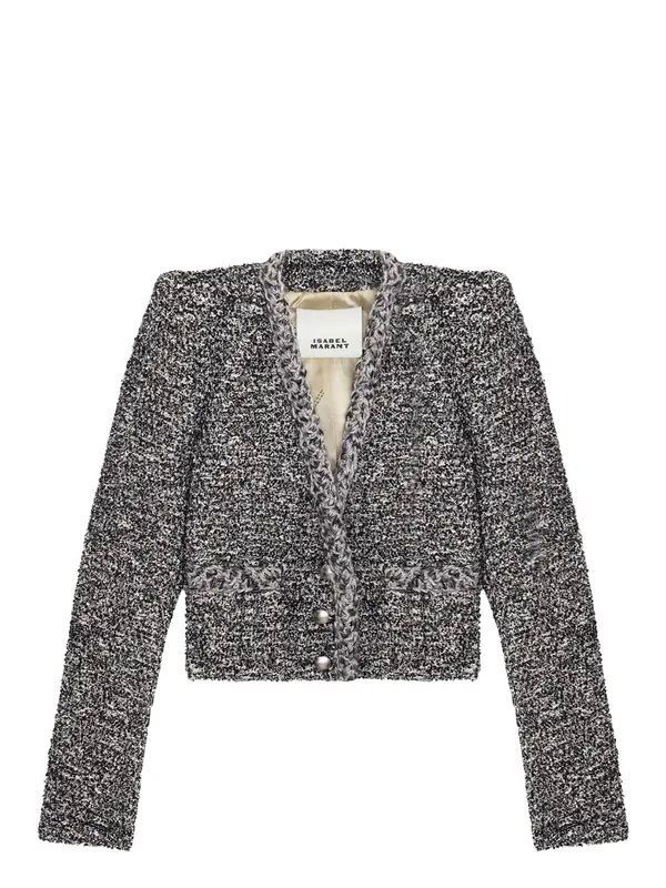 Isabel Marant Gwendoline Tweed Jacket - Black/ecru