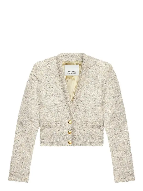 Isabel Marant Gwendoline Tweed Jacket - Ecru