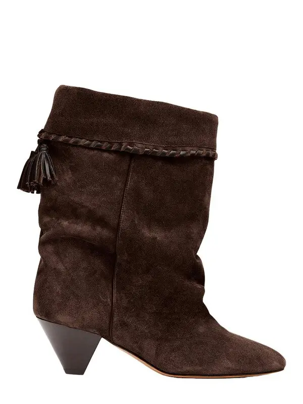 Isabel Marant Étoile Dalby Suede Ankle Boots - Chocolate