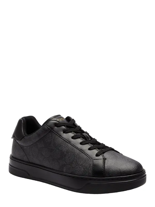 COACH High Line Signature Canvas Sneakers - Graphite/black