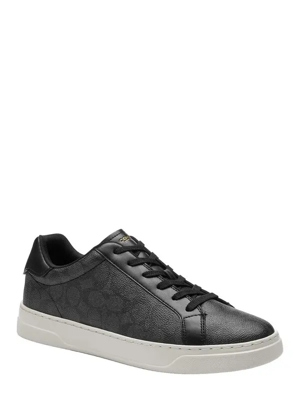 COACH High Line Signature Canvas Sneakers - Graphite/chalk