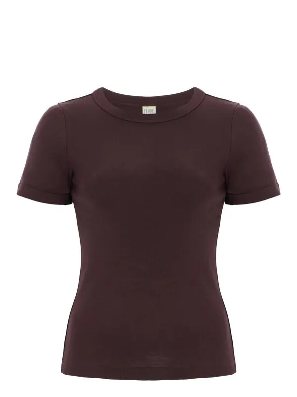 FLORE FLORE Car Cotton T-shirt - Brown