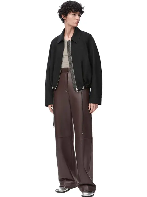 Loewe Nappa Lambskin Trousers - Chocolate Brown