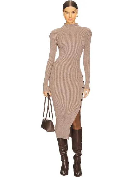 Astr The Label Soryn Sweater Dress - Taupe