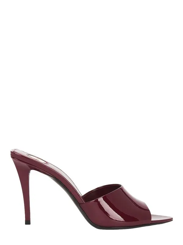 Saint Laurent Giqua Mule Sandal - Grenat