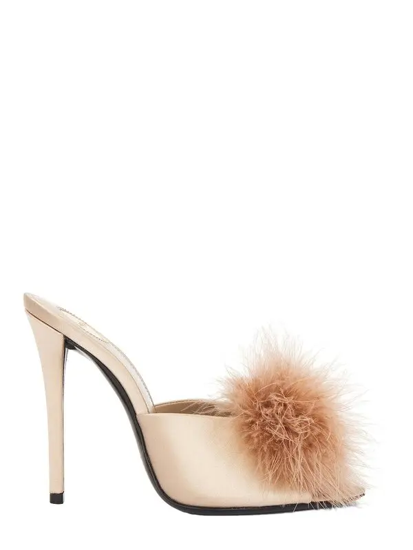 Saint Laurent Gippy Mule Sandal - Partridge Pink