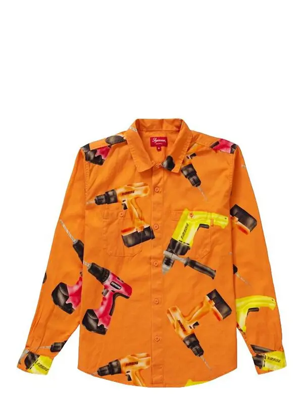 Supreme Drills Work Shirt - Orange