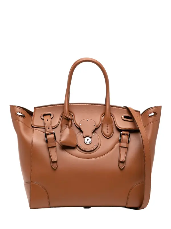 Ralph Lauren Soft Ricky 33 Leather Tote - Brown