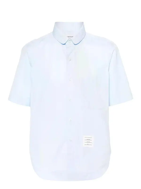 Thom Browne Short-sleeve Poplin Shirt - Blue