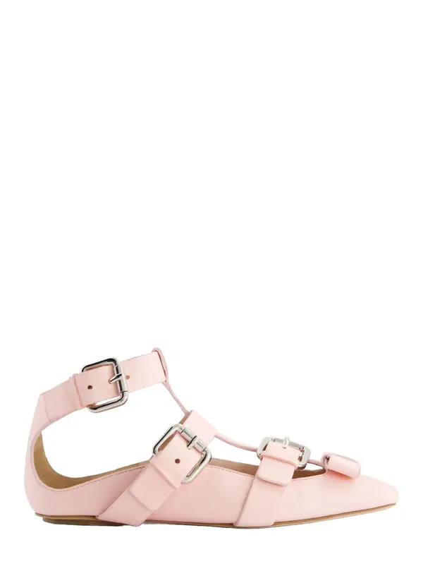 Giambattista Valli Buckled Leather Pumps - Pink