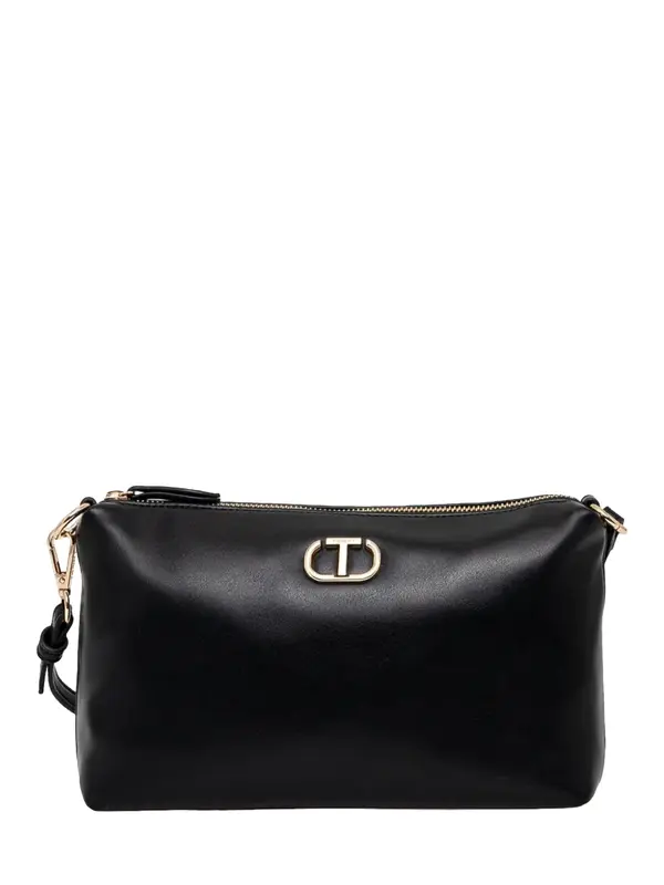 TWINSET Logo-plaque Shoulder Bag - Black