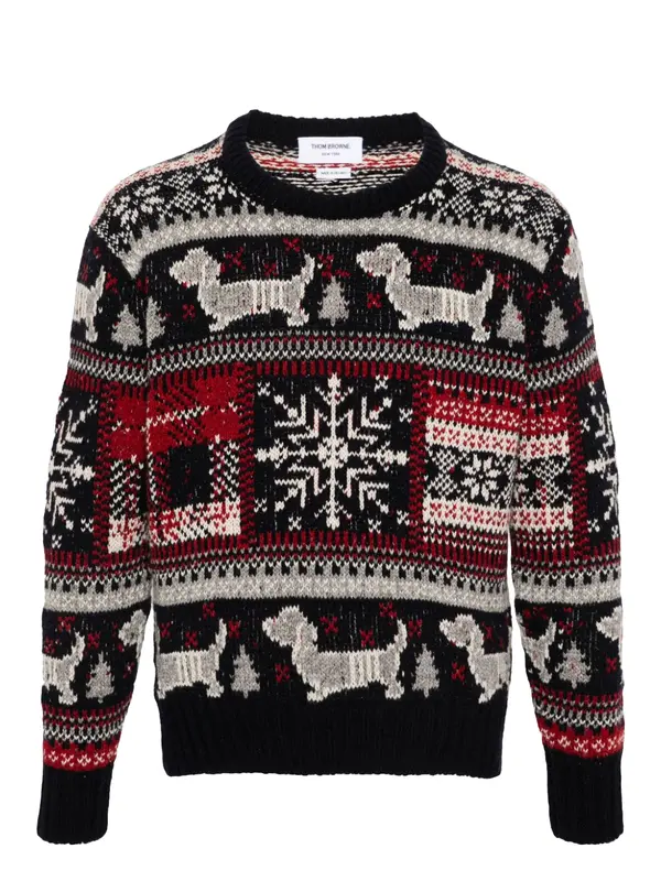 Thom Browne Fair Isle Intarsia Jumper - Blue