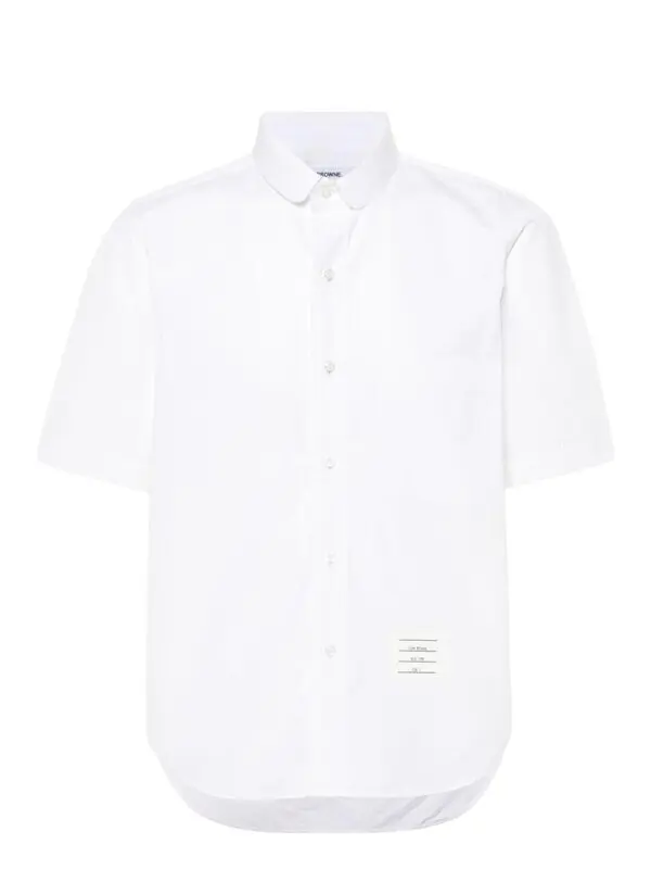 Thom Browne Short-sleeve Poplin Shirt - White