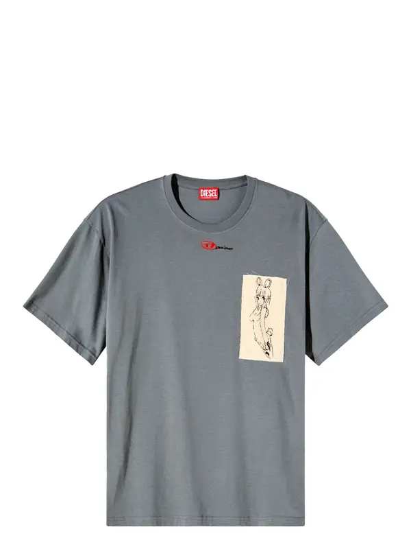 DIESEL® X Damiano David T-boxt T-shirt - Grey