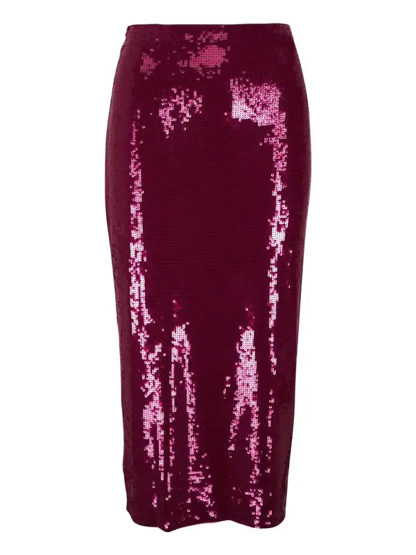 Veronica Beard Sequin-embellished Midi Skirt - Red