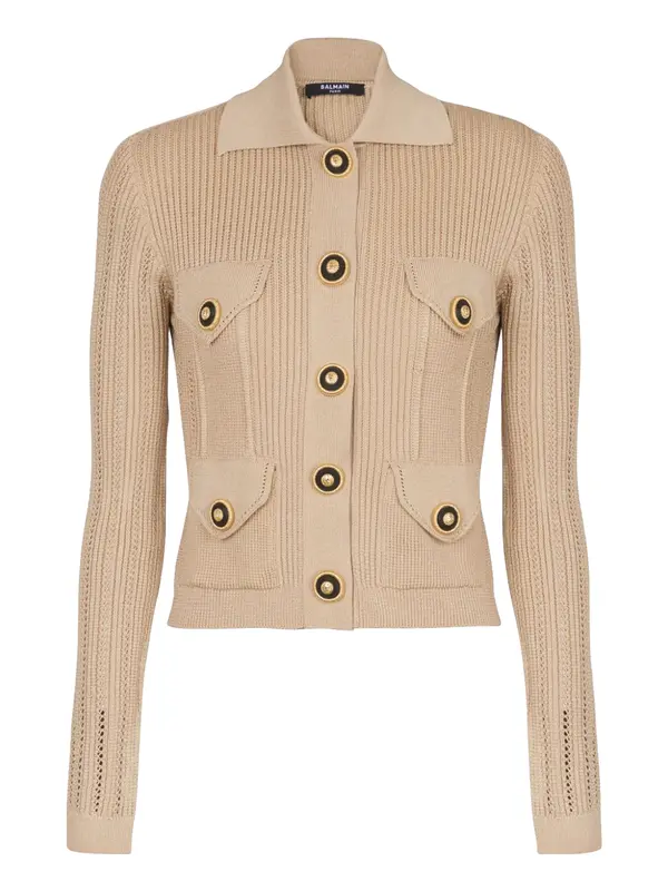 Balmain Button-up Cardigan - Neutrals