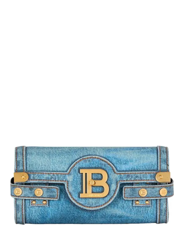 Balmain B-buzz Denim Pouch - Blue