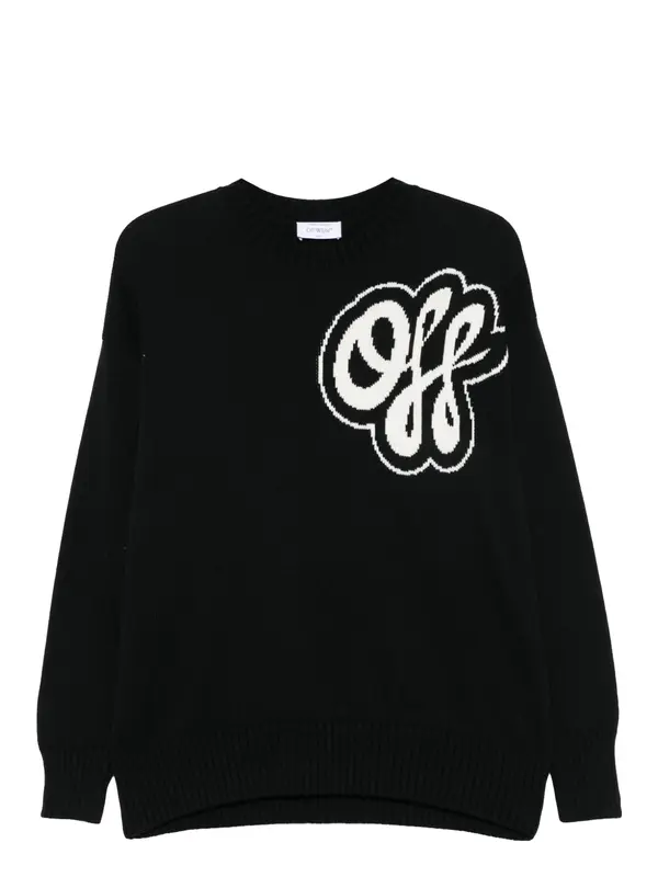 Off-White Hand-drawn Script Sweater - Black