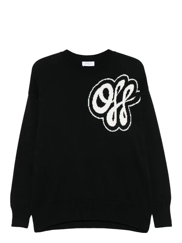 Off-White Hand-drawn Script Sweater - Black