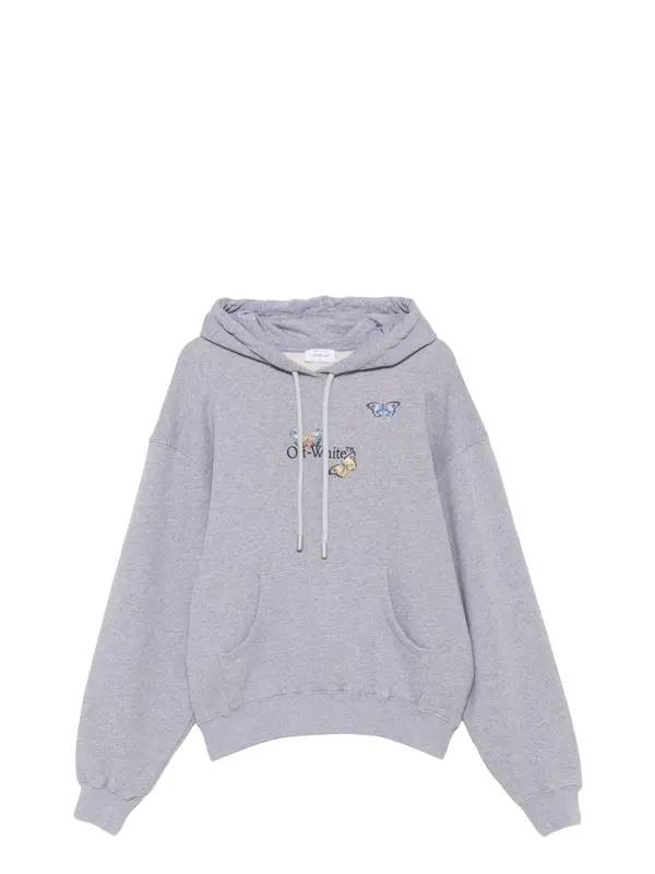 Off-White Bookish Butterfly Hoodie - Grey