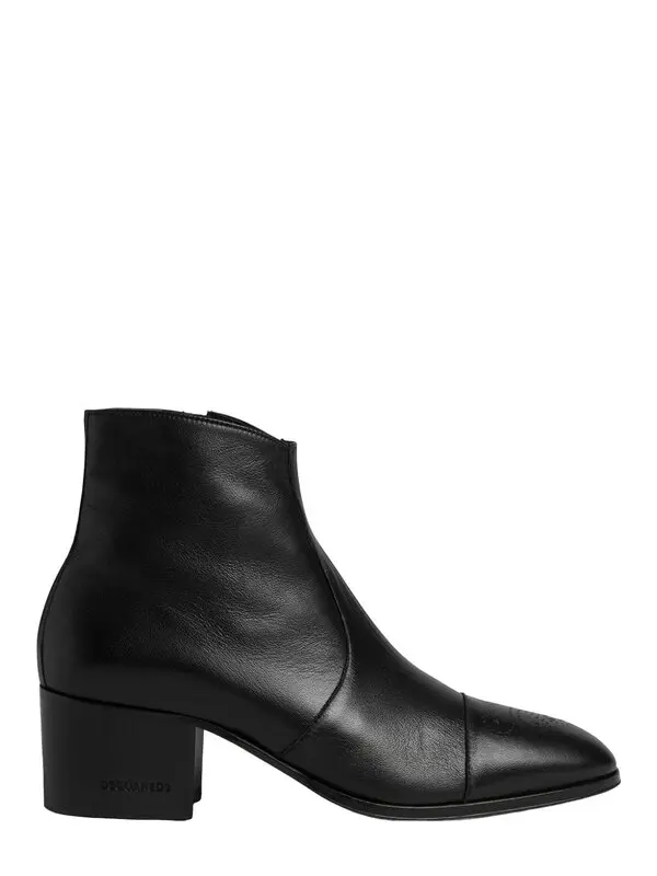 Dsquared2 60mm Leather Ankle Boots - Black