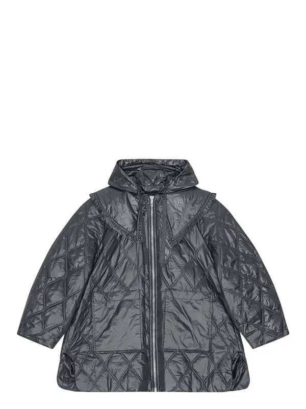 GANNI Quilted Puffer Jacket - Blue