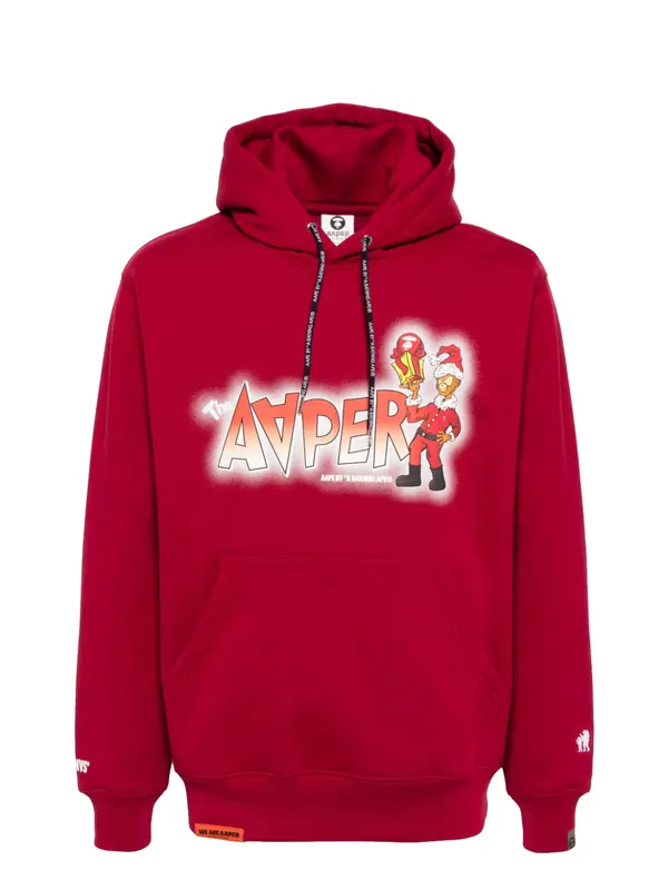 AAPE BY *A BATHING APE® Graphic-print Hoodie - Red
