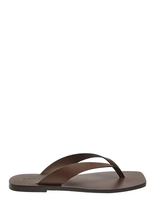 A.emery Kinto Leather Flip Flops - Brown