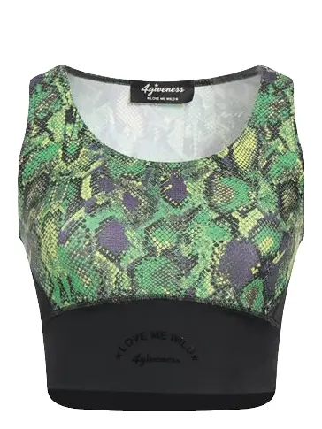 4GIVENESS Animal Print Stretch Top - Green