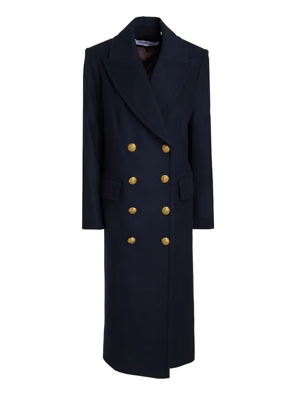 Veronica Beard Nalida Dickey Wool-cashmere Double-breasted Coat - Navy