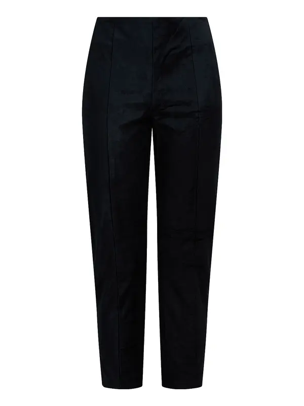 Veronica Beard Honolulu Cropped Slim-leg Velvet Pants - Black