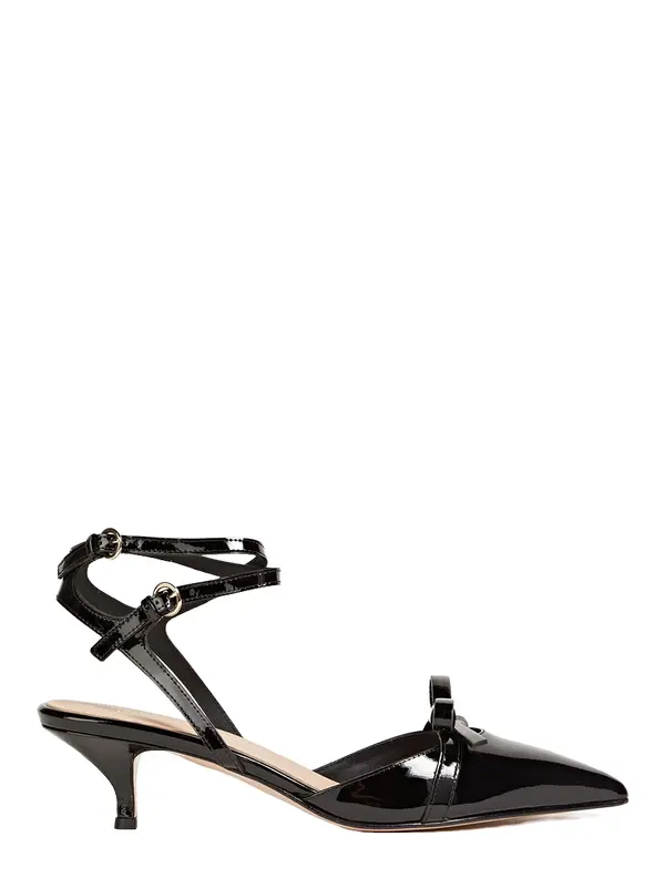 Red Valentino Bow-detailed Patent-leather Pumps - Black